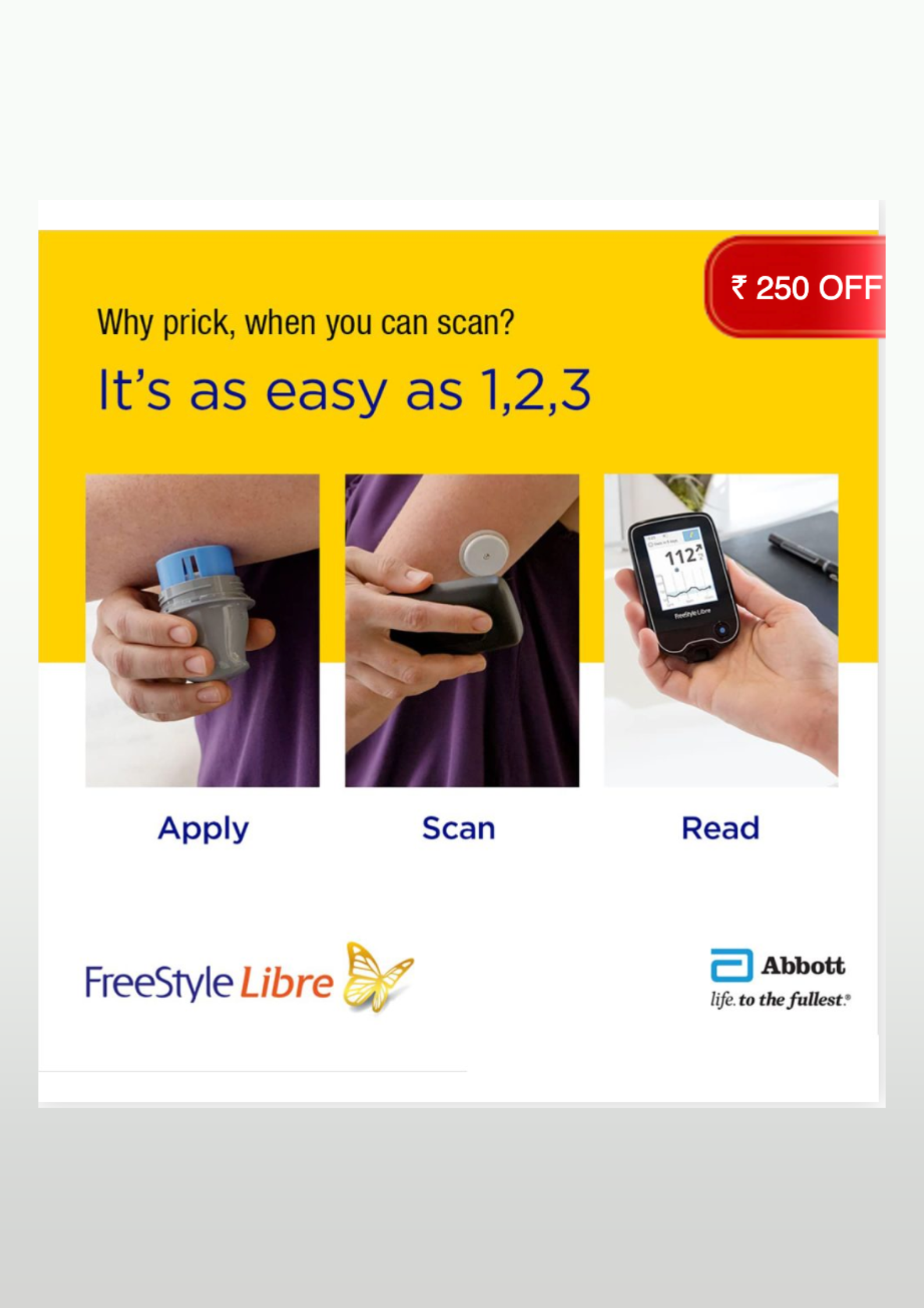 Abbott Freestyle CGM Libre Sensor// HSN-0049031 – NutriAura